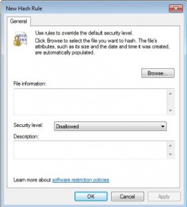 Software Restriction – NC State Active Directory